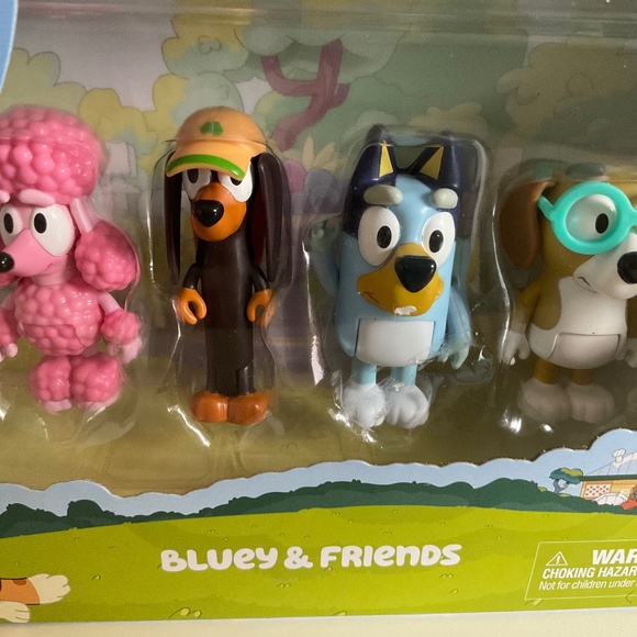 Bluey | Toys | Bluey Friends Action Figure 4 Pack Set Bluey Snickers ...